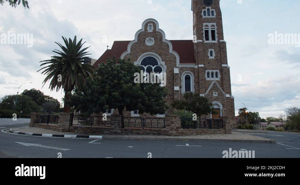 Early morning in Windhoek, amazing Christ Church with german ...