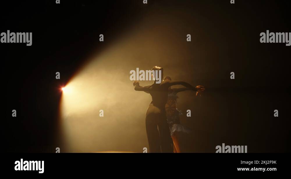 Young talented asian kids performing ballroom sport dance, on way to ...