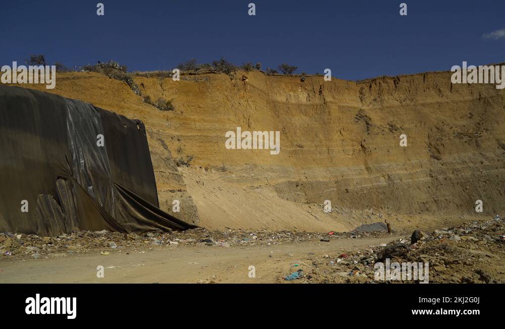 pipes for methane and landfill gas. city dump 4K Stock Video Footage ...