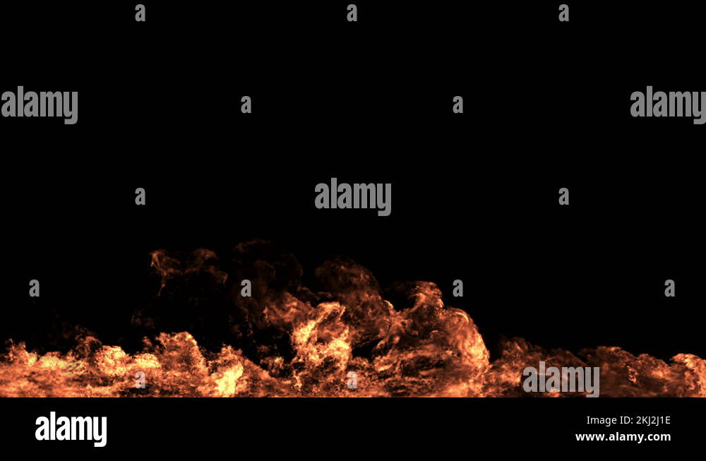 Burning Flame of fire on Black and Green Screen or Chroma Key ...