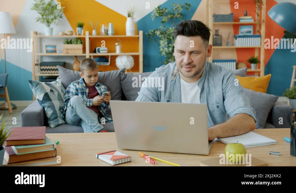 Dad computer Stock Videos & Footage - HD and 4K Video Clips - Alamy