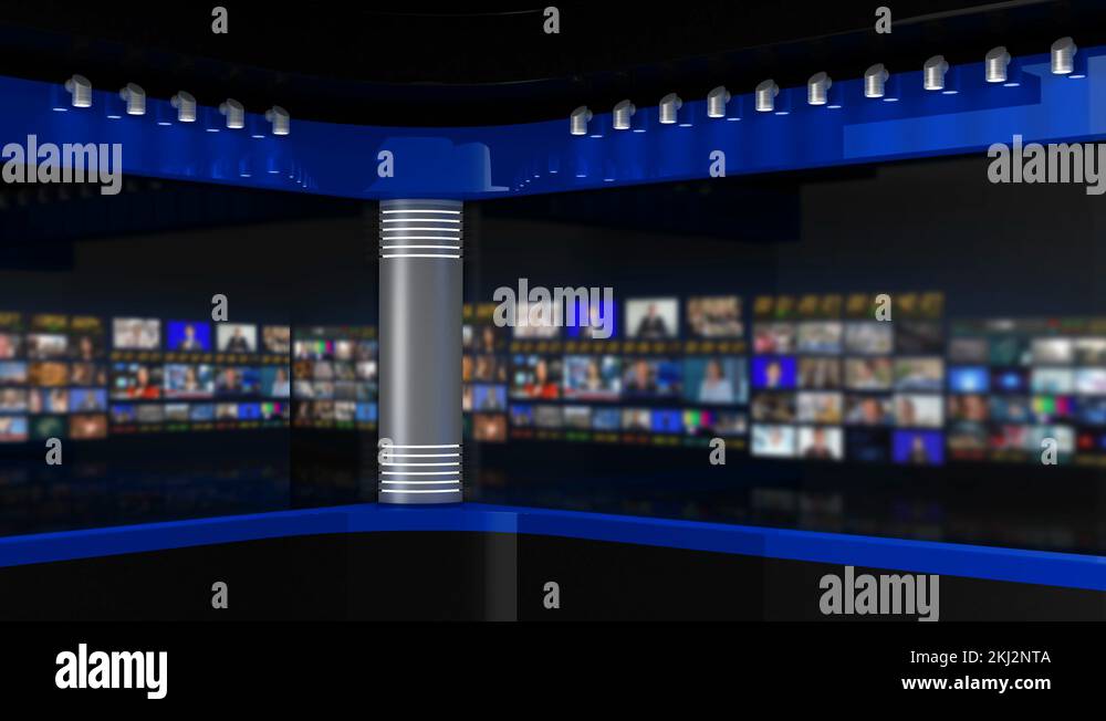 Tv Studio. News studio. Blurred of studio at TV station Stock Video ...