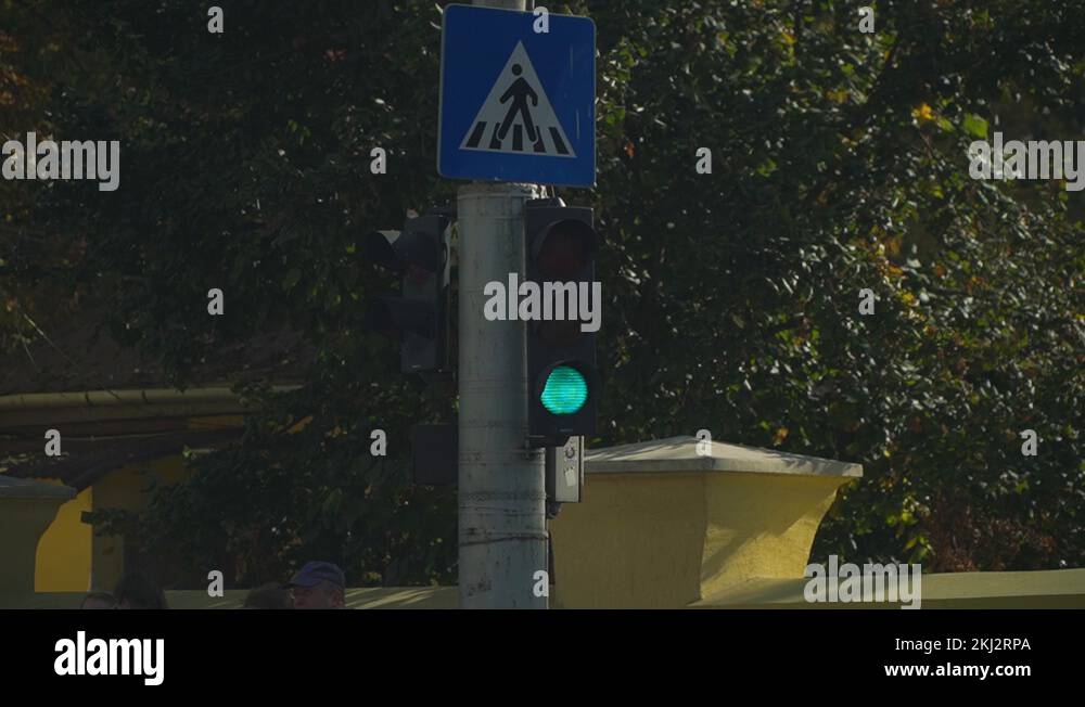 Pedestrian lane blue sign Stock Videos & Footage - HD and 4K Video ...