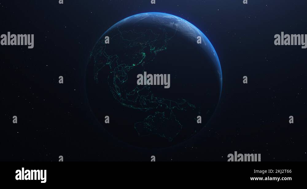 Planet Earth from space during pandemic, animated population density ...