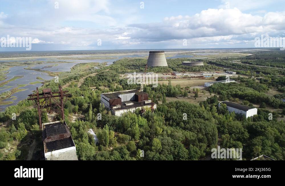 Unfinished 4 and 5 power units of the Chernobyl nuclear power plant ...