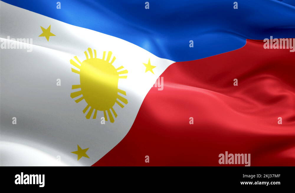 Philippines waving flag. National 3d Filipino flag waving. Sign of ...
