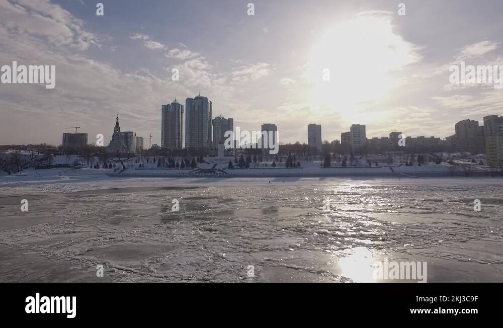 Panoramic frozen volga river Stock Videos & Footage - HD and 4K Video ...