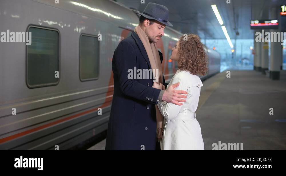 Couple hugging saying goodbye Stock Videos & Footage - HD and 4K Video ...