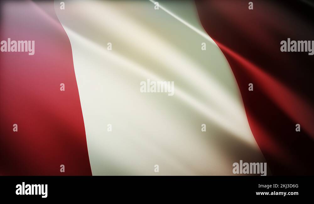 4k Peru National flag wrinkles wind in Peruvian seamless loop ...