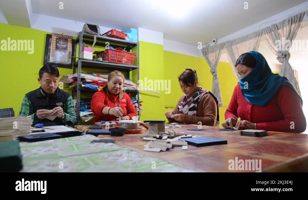 People making cardboard boxes in Kathmandu, Nepal Stock Video Footage ...