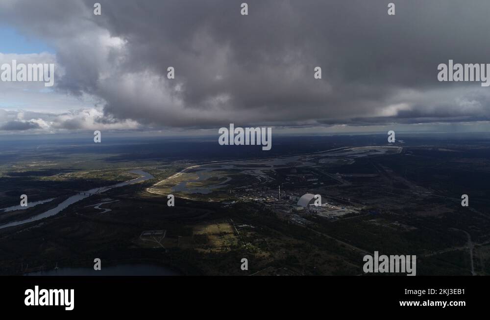 4 reactor under a sarcophagus in the Chernobyl exclusion zone shot by a ...