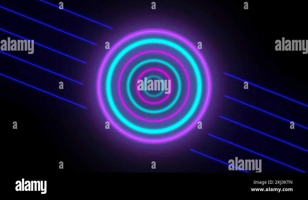 Circle Neon Blinking with bar neon Animation Stock Video Footage - Alamy