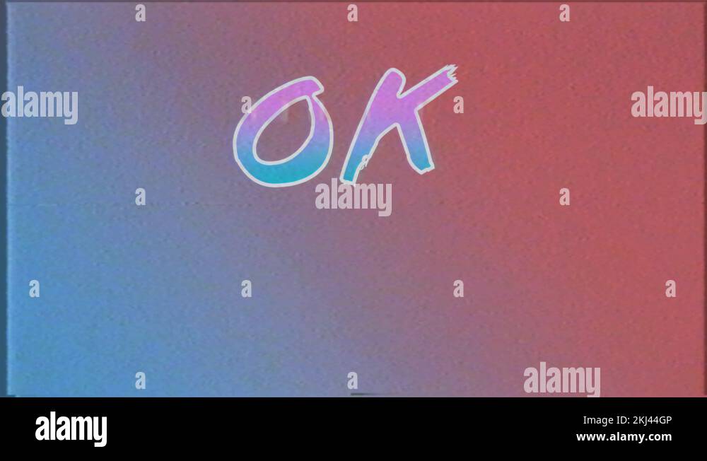 OK BOOMER Symbol Icon 80s 90s VHS Retro Style Glitch Stock Video ...