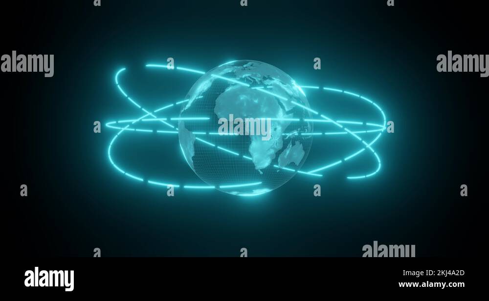 Loop able 3D-Animation of a rotating sc-fi hologram. Planet earth Stock Video Footage - Alamy