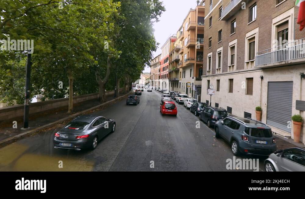Empty streets of Italy during the rain, empty street in Rome Stock ...