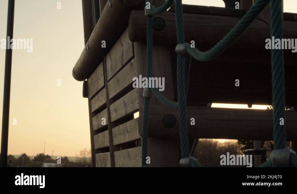 Climbing frame structure for children playground equipment Stock Videos ...