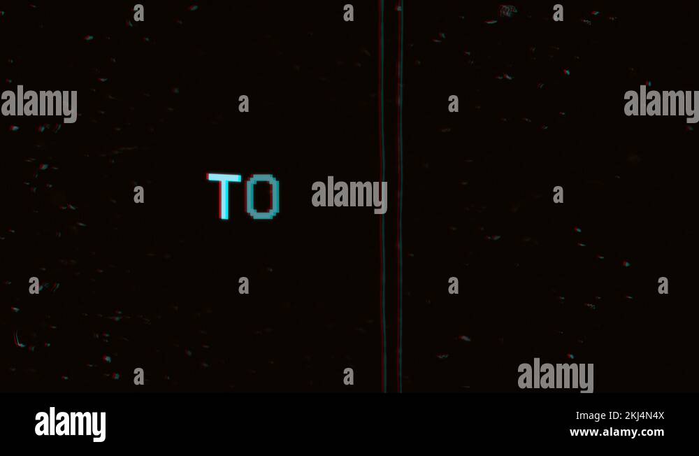 A scary VHS text Tonight, animated on black background. 4k video Stock ...