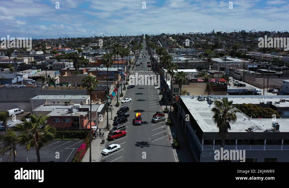 2020 - aerial of empty abandoned town and beaches of southern ...