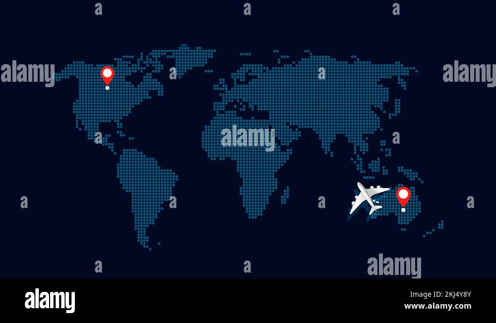 Airplane path vector Stock Videos & Footage - HD and 4K Video Clips - Alamy