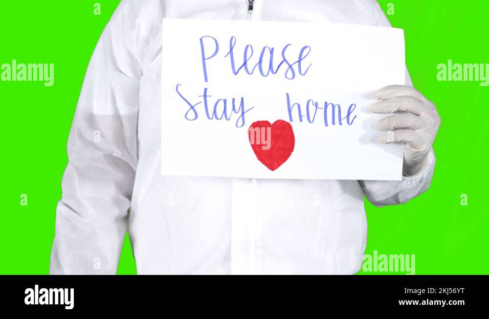 Doctor show text of please stay home and thumb up Stock Video Footage ...