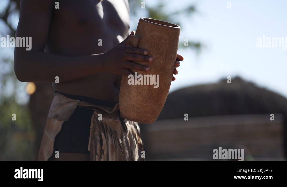 african zulu tribe member explaining local customs in south africa ...