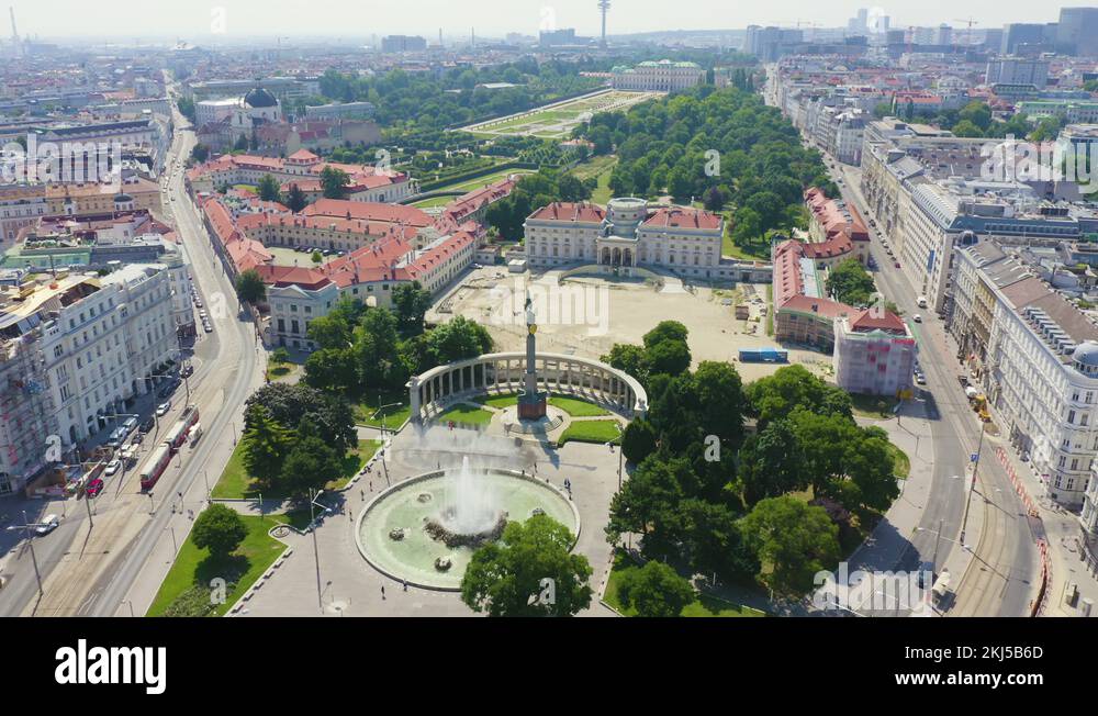 Dolly zoom. Vienna Austria Monument to Soviet soldiers EN:ETERNAL GLORY ...
