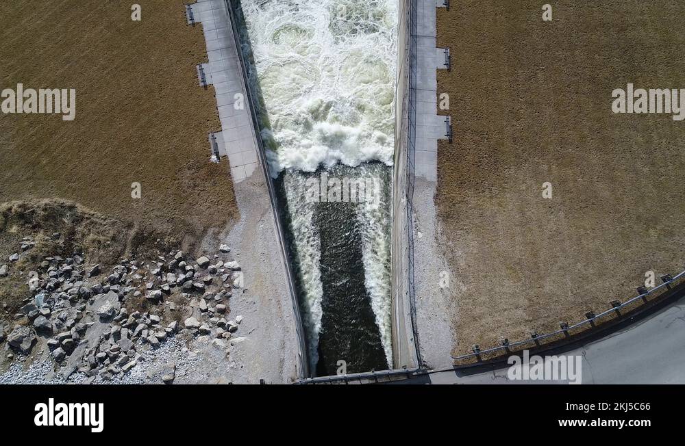 Water discharge from Saylorville Dam, Des Moines, Iowa, USA Stock Video ...