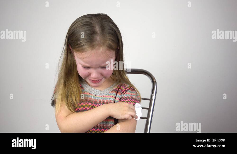 Portrait crying little girl . tears streaming down her face. Real human emotions Stock Video ...