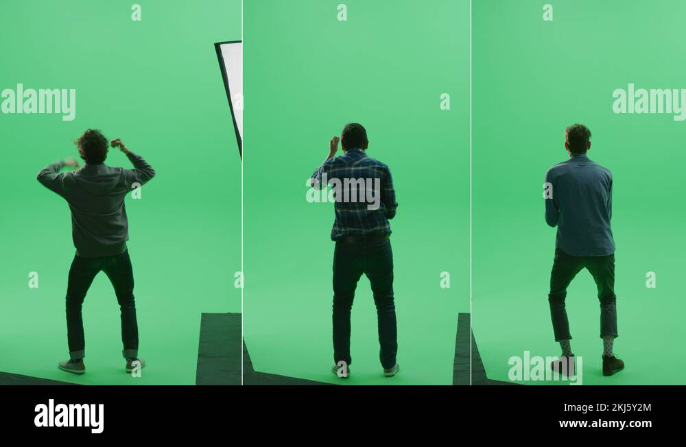 3-in-1 Split Green Screen Studio: Three Handsome Men of Diverse ...