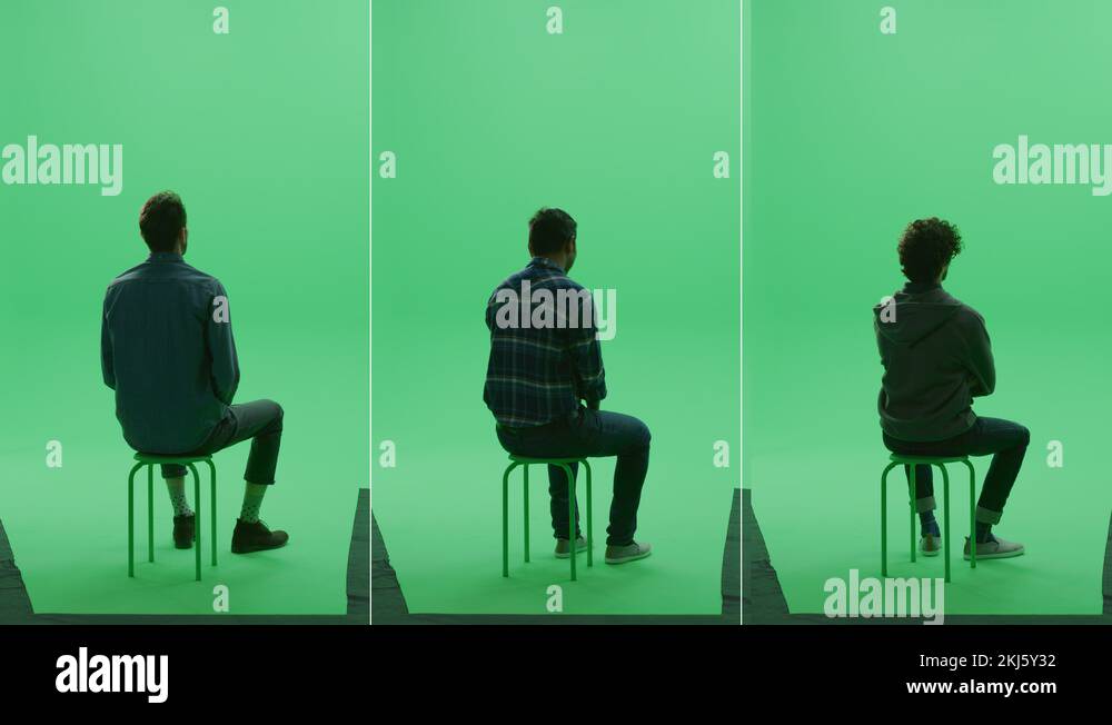 3-in-1 Green Screen Collage: Three Handsome Men of Diverse Background ...