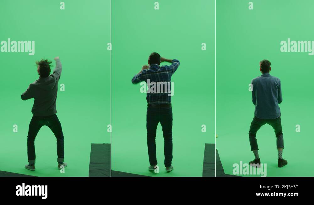 3-in-1 Split Green Screen Studio: Three Men of Diverse Ethnicity ...