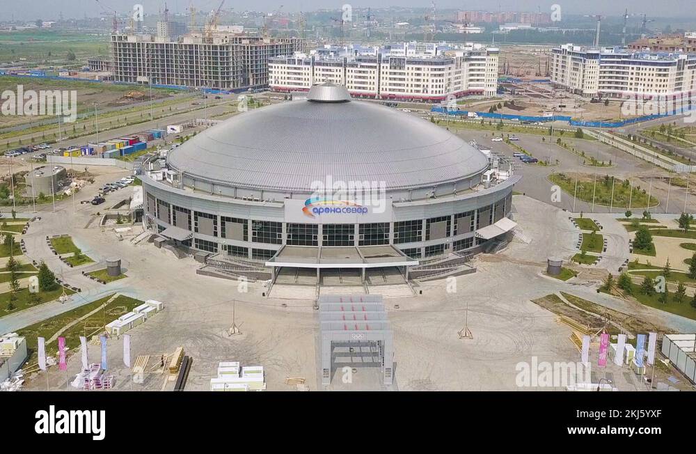 Dolly zoom. Sports facility. Arena-North ( Arena Sever Multifunctional ...