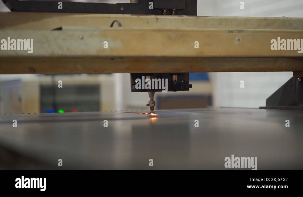 Industrial laser cutter sparks programmed Stock Videos & Footage - HD ...