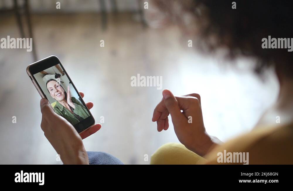 women friends relatives talking using video call on phone Spbd. diverse ...