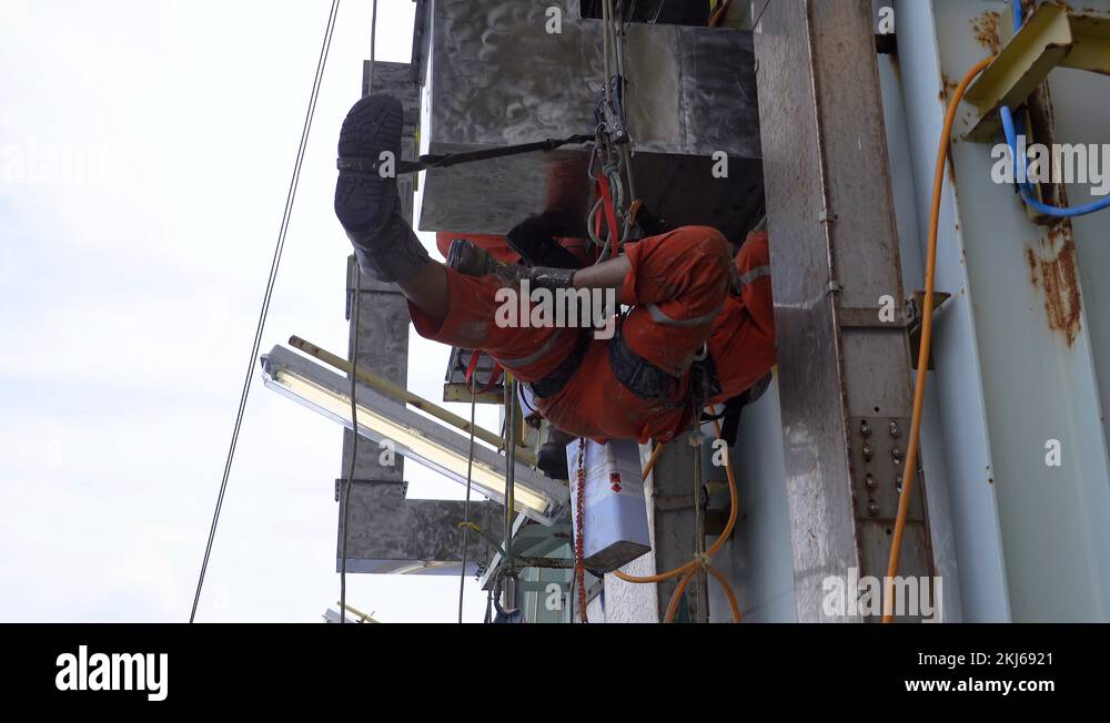 Working At Height Via Abseiling Stock Video Footage - Alamy