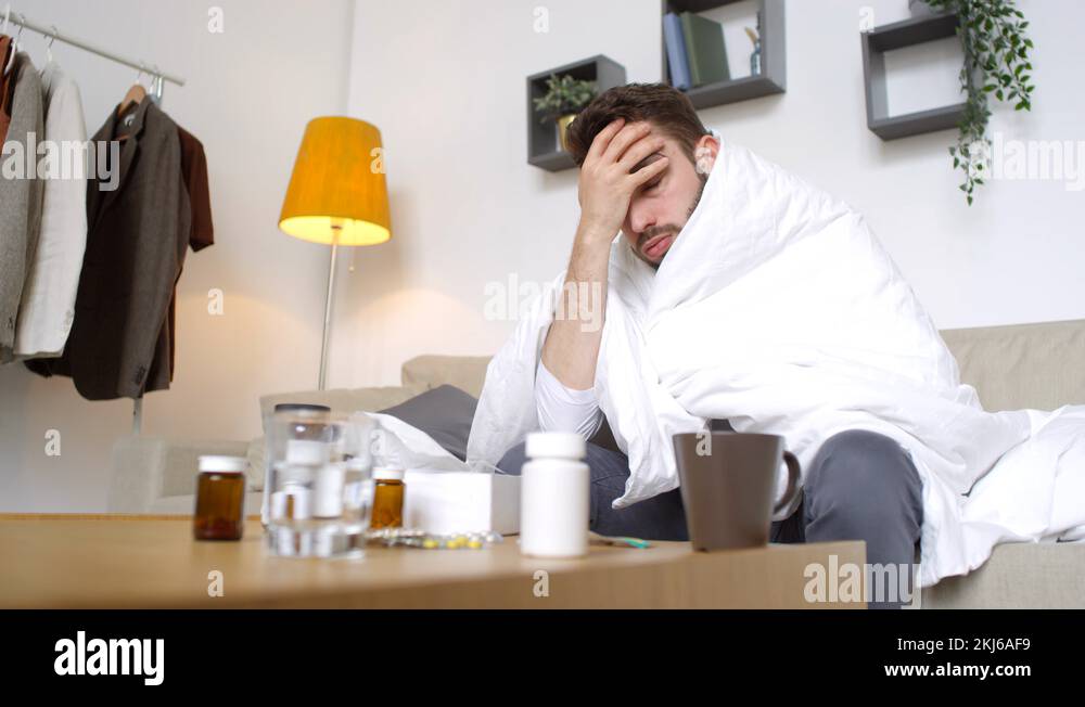 Sick man wrapped in blanket Stock Videos & Footage - HD and 4K Video ...