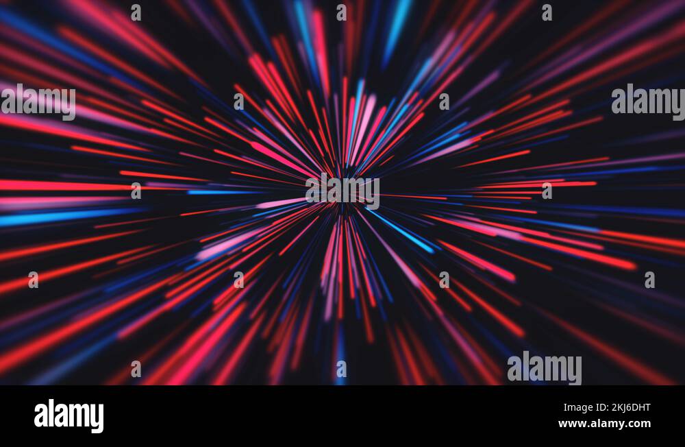 red and blue abstract fast zoom speed motion background tunnel 4k ...