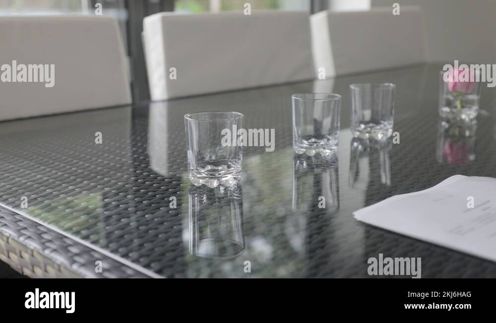 Conference table water glasses set Stock Videos & Footage - HD and 4K ...