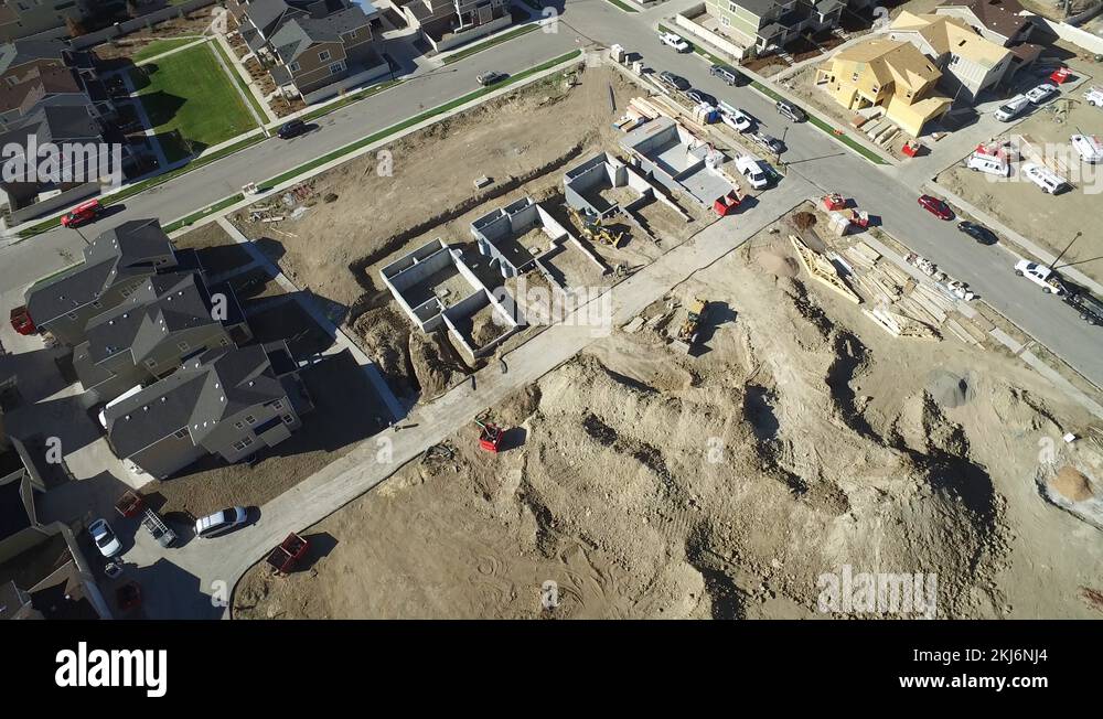 HIDDEN LAKE COLORADO-2016: Construction Site With Mounds Of Dirt ...