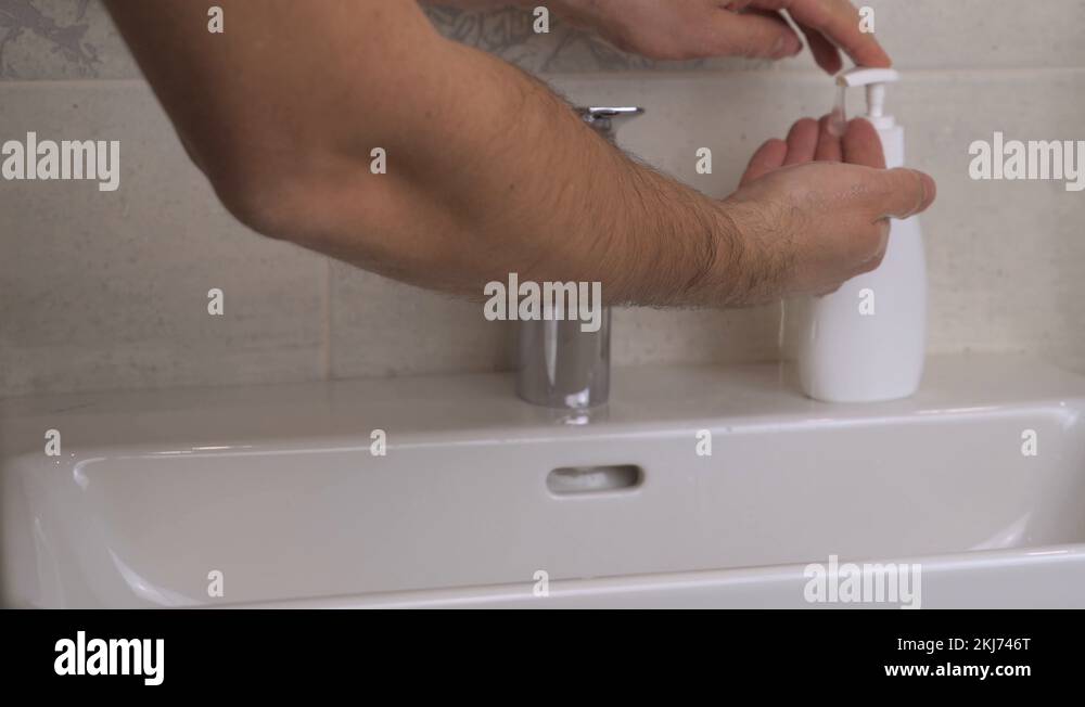 Full cycle of correct thorough hand washing Stock Video Footage - Alamy