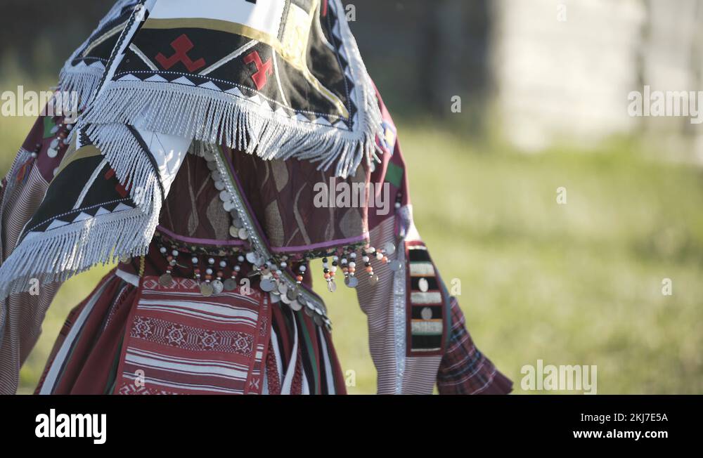 Folklore ensemble indigenous people dancing in traditional clothing ...