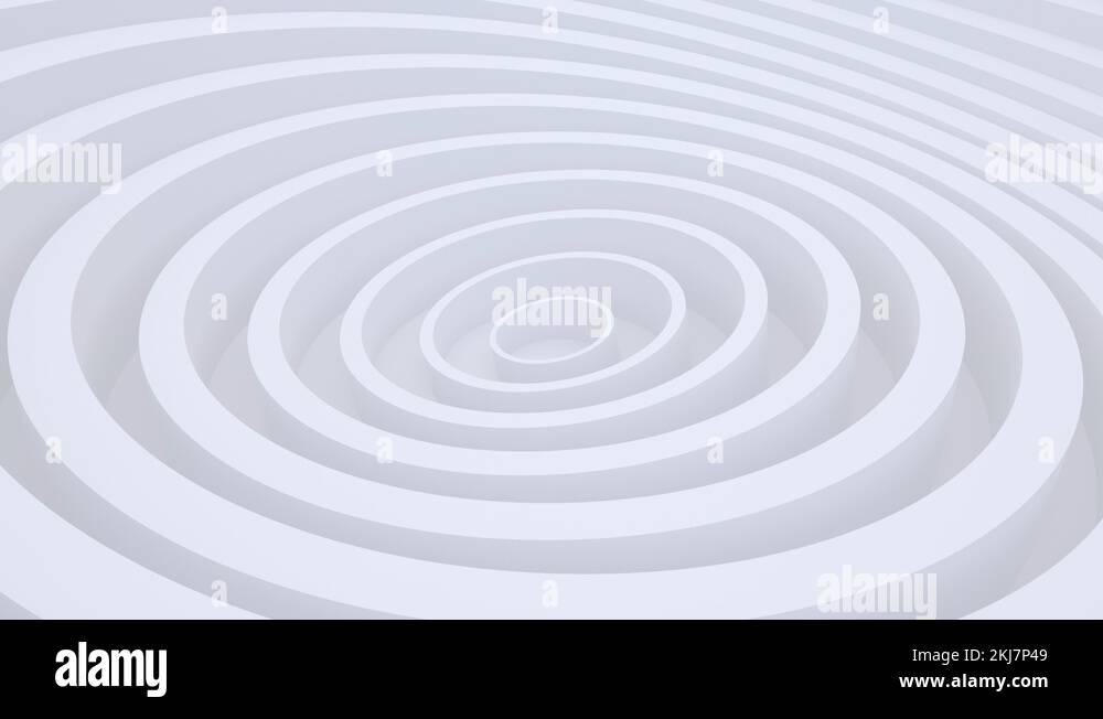 White light architectural background, circles animation, concentric ...