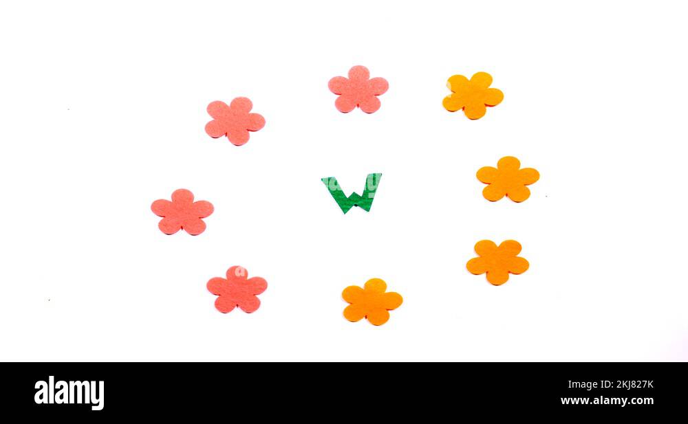 Letter W of the English alphabet. Dancing letter on a white background ...