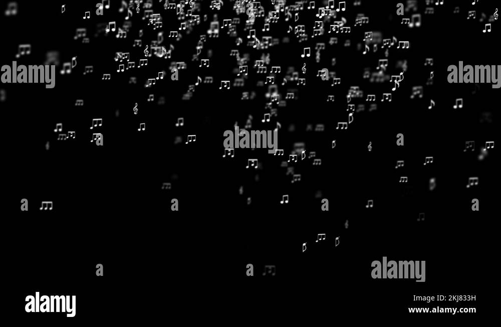 Flying Music Notes Animation, Rendering, Background, Loop Stock Video ...