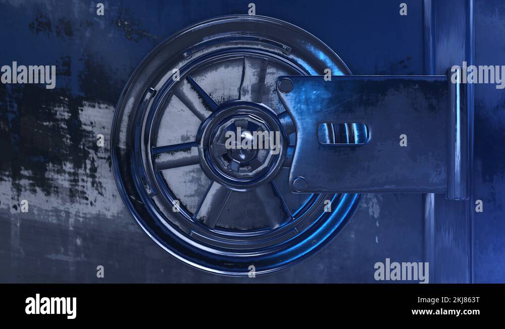 Video of a large metal bank locker door that opens and opens inside the ...