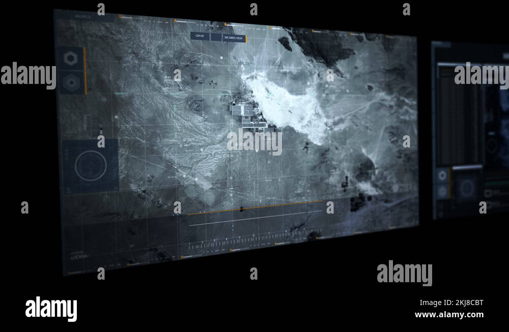 Satellite Camera Scan Map. Solar Energy Generating Systems in ...
