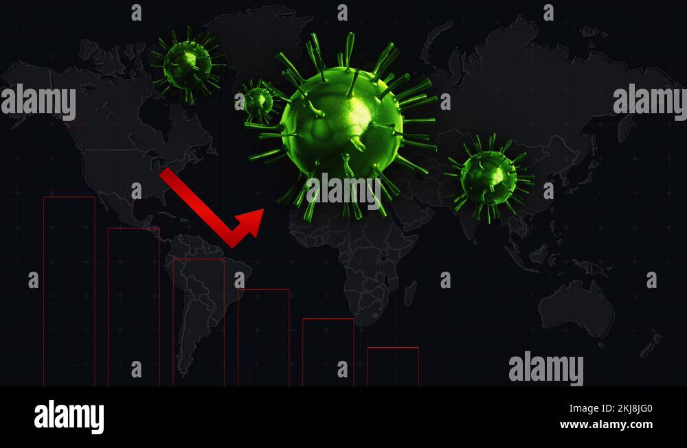 coronavirus covid-19 financial crisis, 4k loop animation footage ...