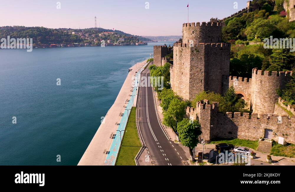 Rumelihisari Castle from Istanbul Bosphorus Stock Video Footage - Alamy