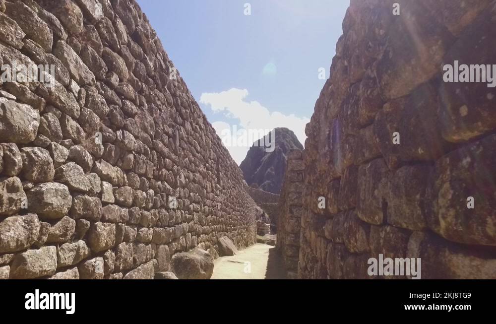 Stone walls in sacred plaza, Machu Picchu, Cusco, Peru Stock Video ...