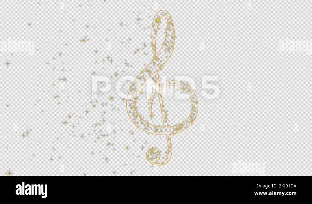 Musical note and star particles,alpha channel 4k animation Stock Video ...